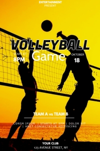 Volleyball Game Flyer Template | PosterMyWall