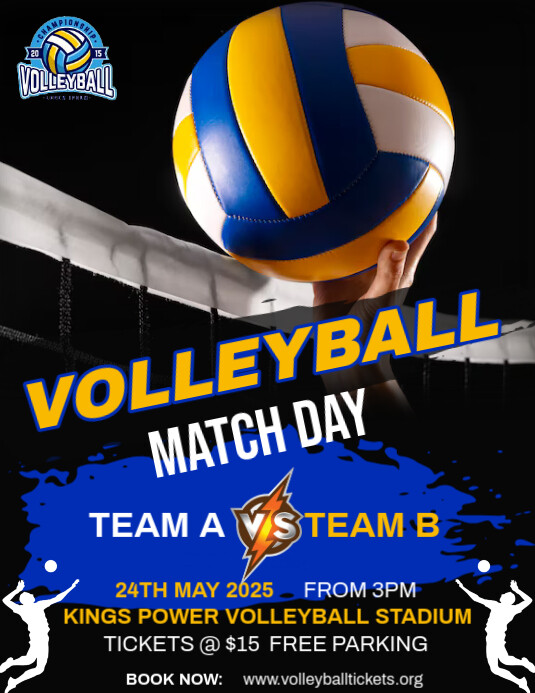 Volleyball Match Ad Flyer | PosterMyWall