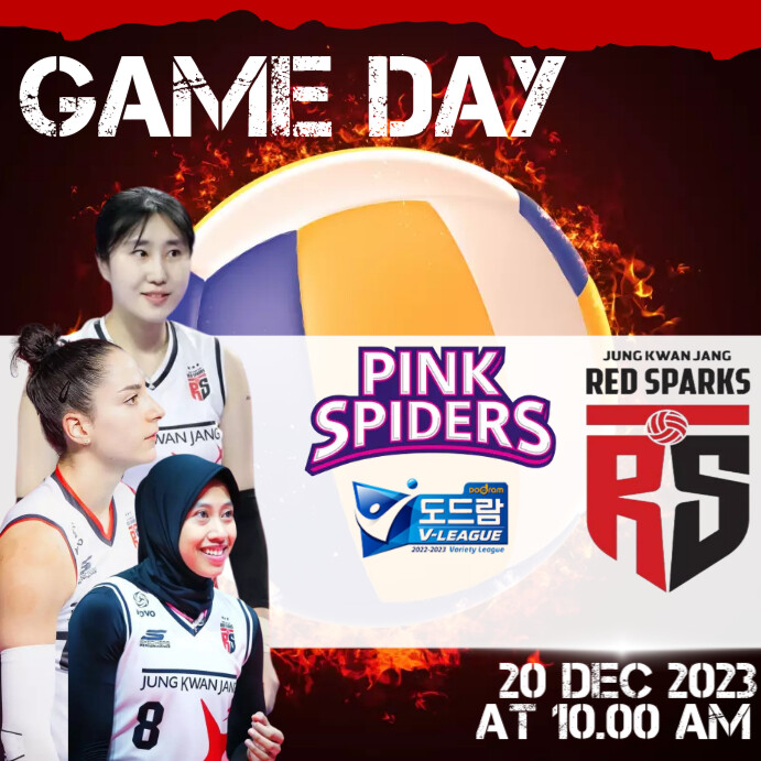 VOLLEYBALL MATCH DAY Template | PosterMyWall