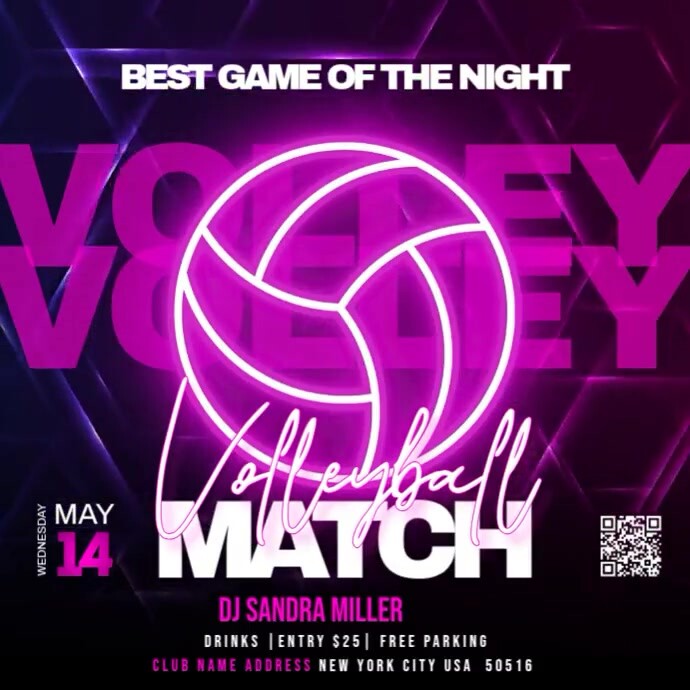 Volleyball Match Template | PosterMyWall