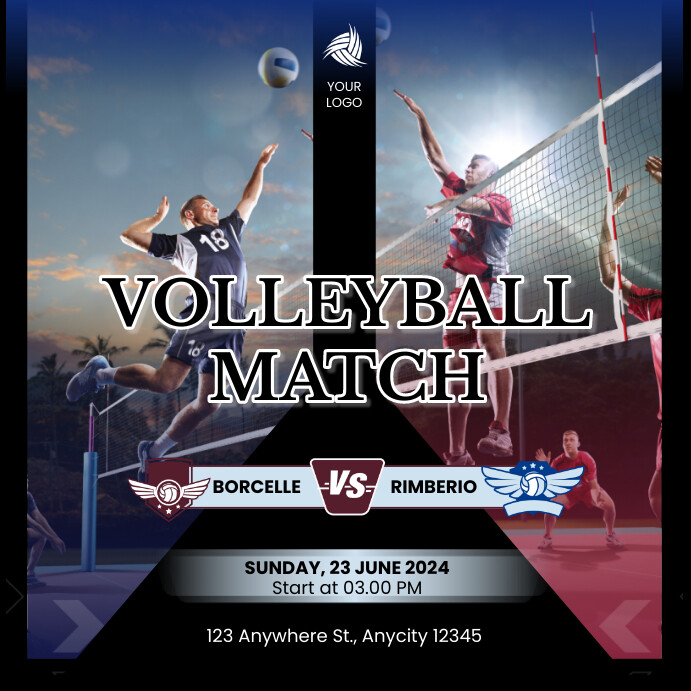 Volleyball Match Template | PosterMyWall
