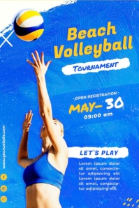 Volleyball poster Template | PosterMyWall