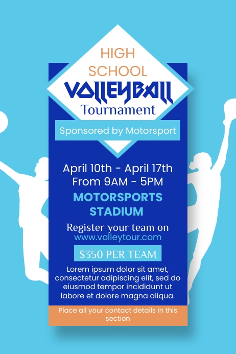 Volleyball Poster Template | PosterMyWall