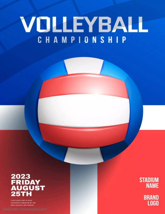 Copy of Volleyball poster design template | PosterMyWall