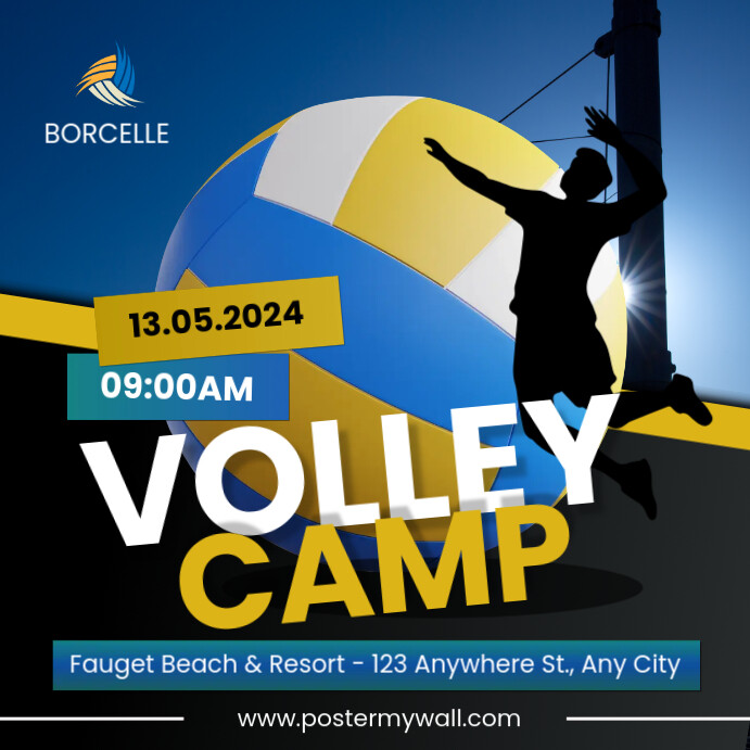 volleyball template | PosterMyWall