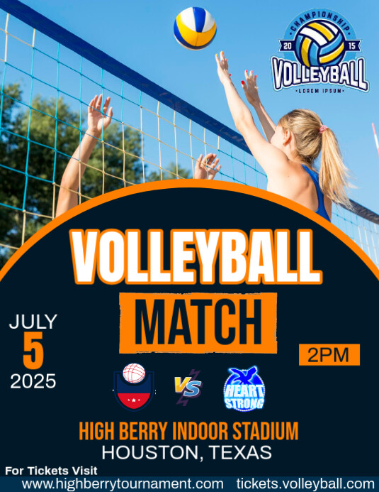 Volleyball Tournament Ad templaat | PosterMyWall
