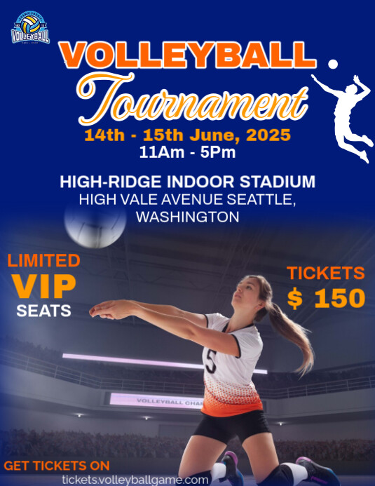 Copy of Volleyball Tournament Ad | PosterMyWall