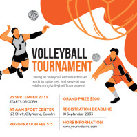Volleyball Tournament Ad Template | PosterMyWall
