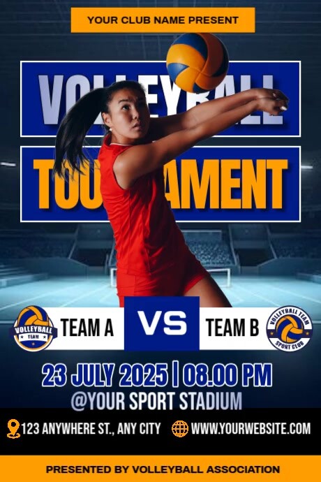 Volleyball Tournament Ads Template | PosterMyWall