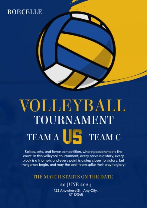 Volleyball Tournament Ads Template | PosterMyWall