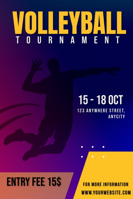 Volleyball Tournament Template | PosterMyWall