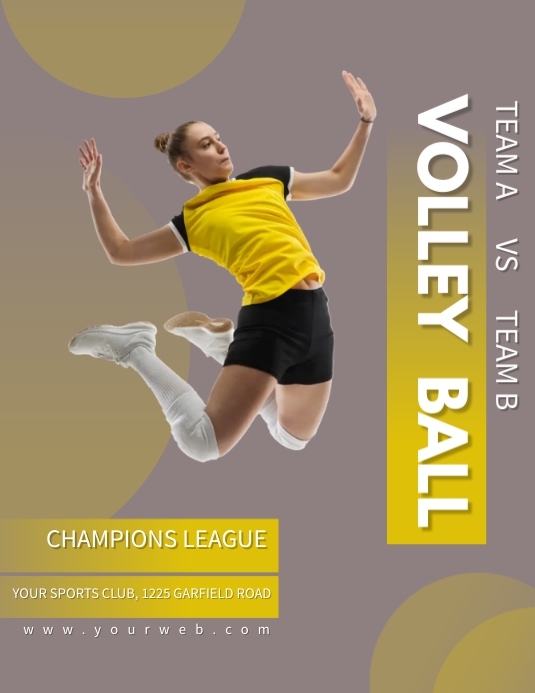 Volleyball Tournament Flyer Template | PosterMyWall