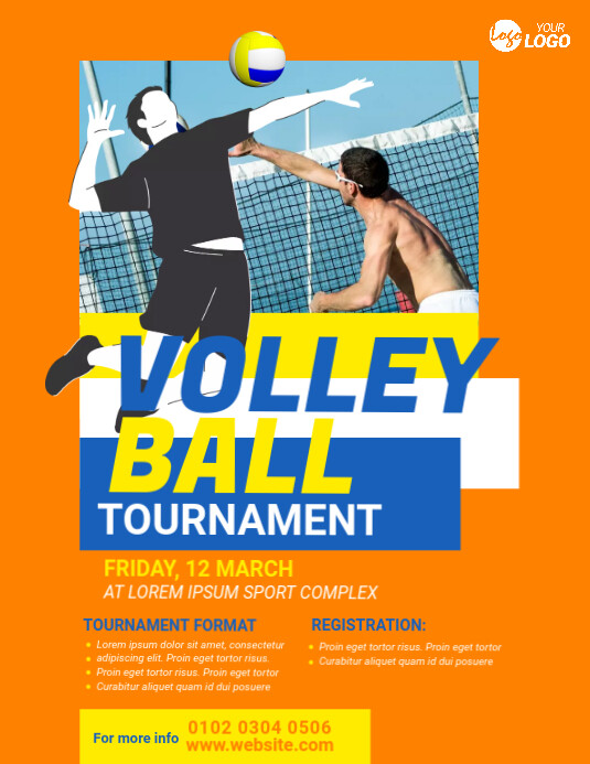 Volleyball Tournament Flyer Template | PosterMyWall