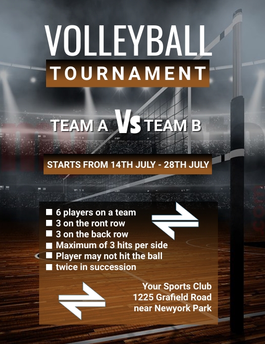 Copy of Volleyball Tournament Flyer | PosterMyWall