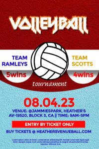 VOLLEy BALL POSTER Template | PosterMyWall
