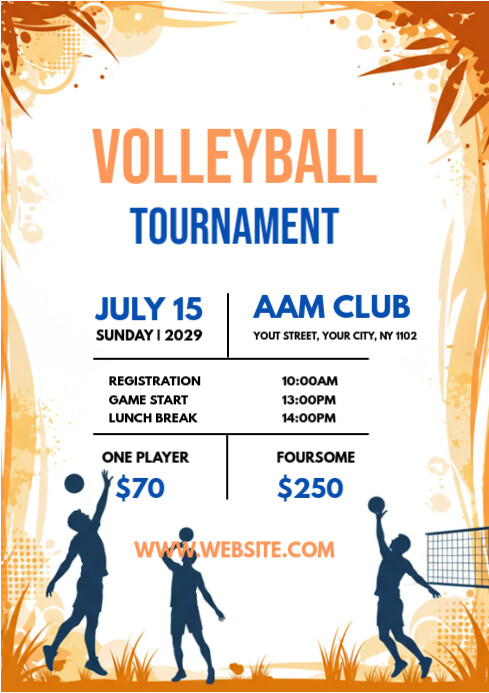 Copy of Volleyball Tournament Template | PosterMyWall