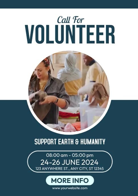 Plantilla de Volunteer Ads | PosterMyWall