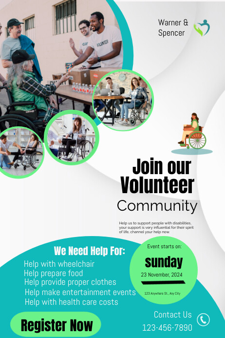 volunteer community template | PosterMyWall
