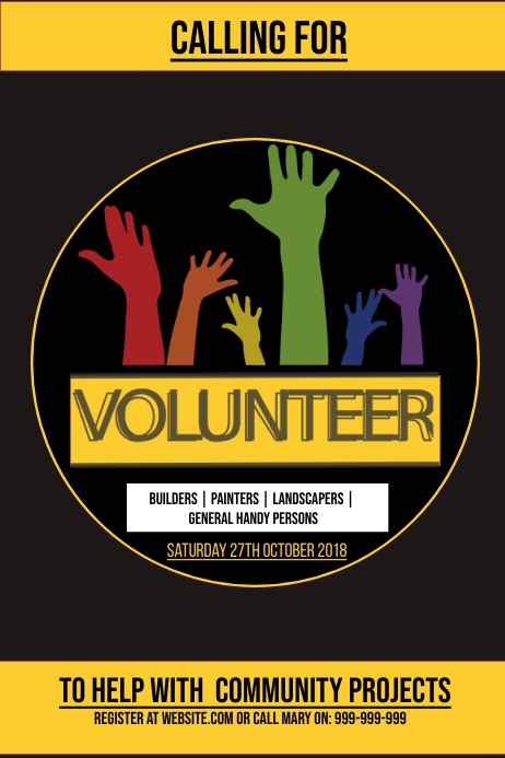 VOLUNTEER Template | PosterMyWall