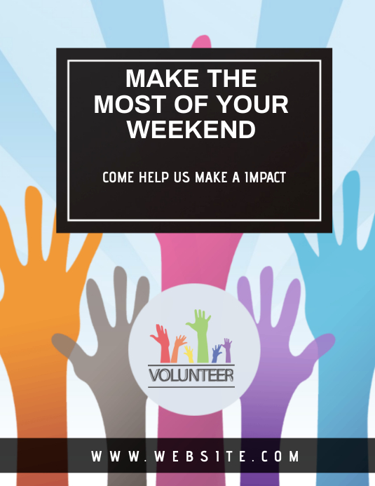 VOLUNTEER EVENT Flyer Template | PosterMyWall