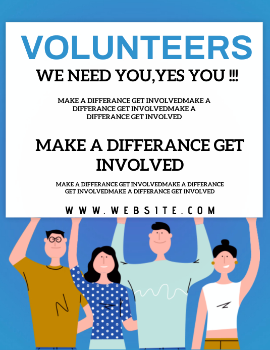VOLUNTEER EVENT Flyer Template | PosterMyWall