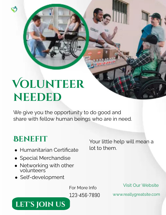 Volunteer Flyer Template | PosterMyWall