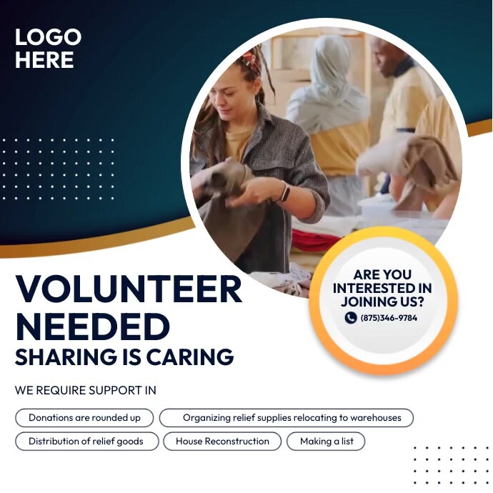 Volunteer Needed Template | PosterMyWall