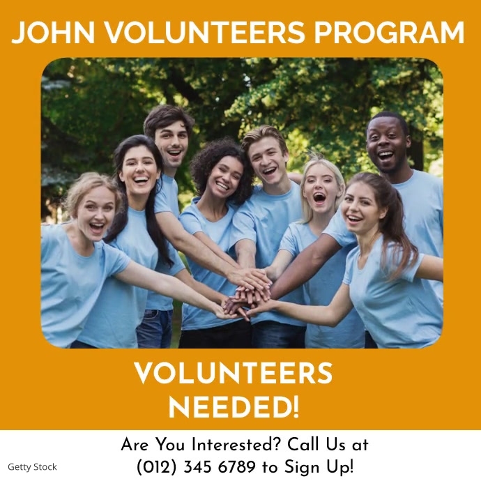 volunteer needed Instagram Post Template | PosterMyWall