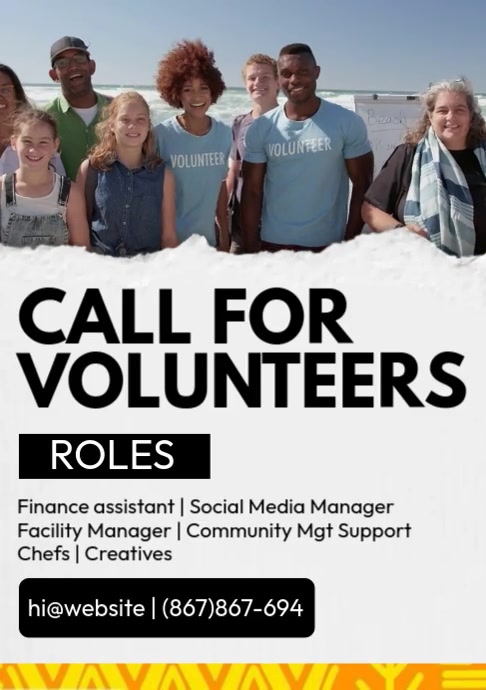 Plantilla de Volunteers Ads | PosterMyWall