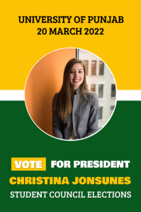 Vote For Me Campaign Poster Template | PosterMyWall