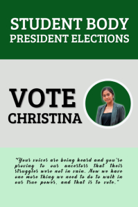 Vote For Me Campaign Poster Template | PosterMyWall