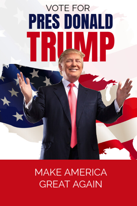 vote for donald trump Template | PosterMyWall