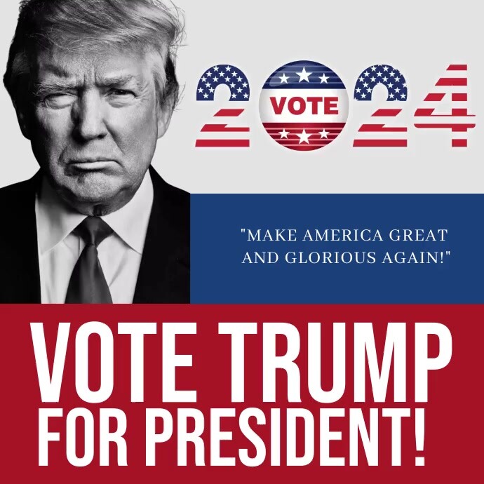 VOTE FOR DONALD TRUMP Template | PosterMyWall