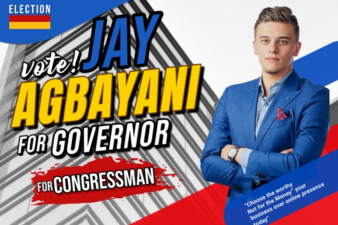 Vote For Governor Banner Template | PosterMyWall
