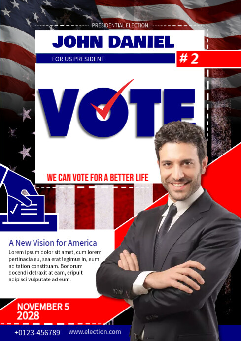Vote For President Poster / flyer Template | PosterMyWall