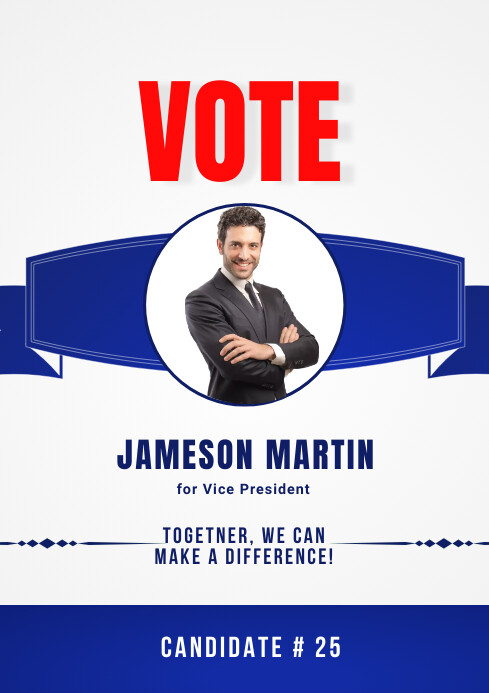 vote for Vice President campaign Template | PosterMyWall