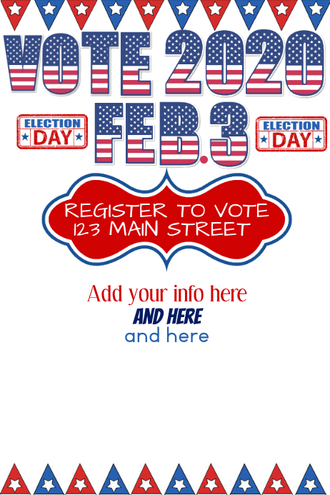 Vote Register Election Poster Template | PosterMyWall