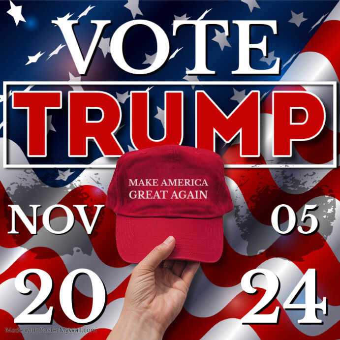 Vote Trump November 05 2024 Election Day Instagram Post Template ...