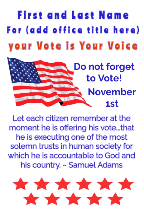 Voter campaign flyer Template | PosterMyWall