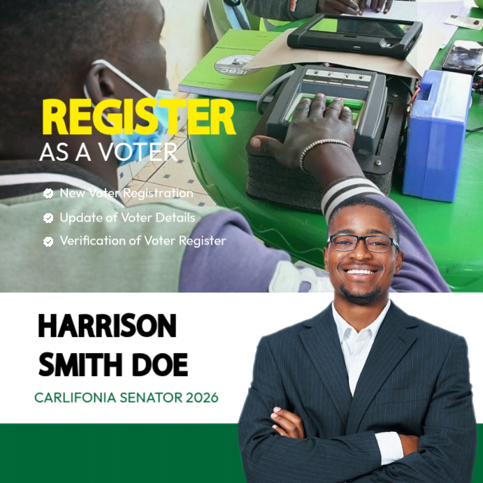 Modèle Voter Registration Campaign poster | PosterMyWall