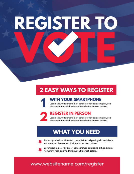Copy of Voter Registration Flyer | PosterMyWall