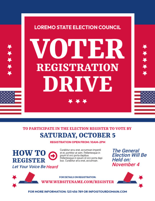 Voter Registration Flyer Template | PosterMyWall