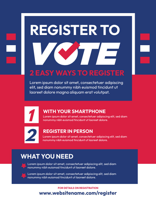 Copy of Voter Registration Flyer | PosterMyWall