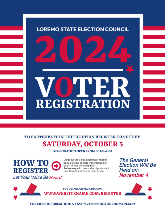 Voter Registration Flyer Template | PosterMyWall