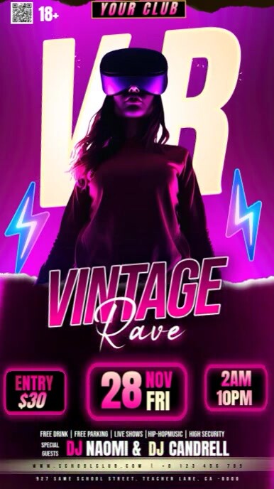 Copy of VR AR Party Event Digital Design Template | PosterMyWall