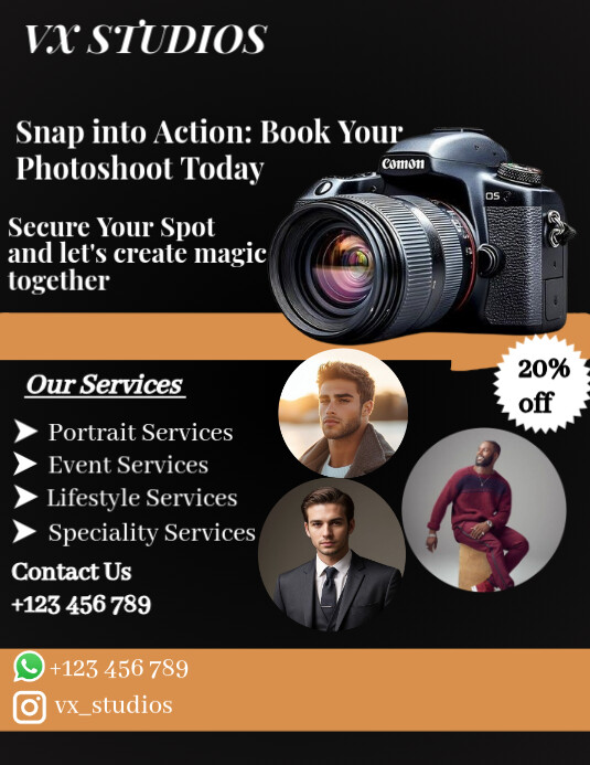 VX Studios Template | PosterMyWall