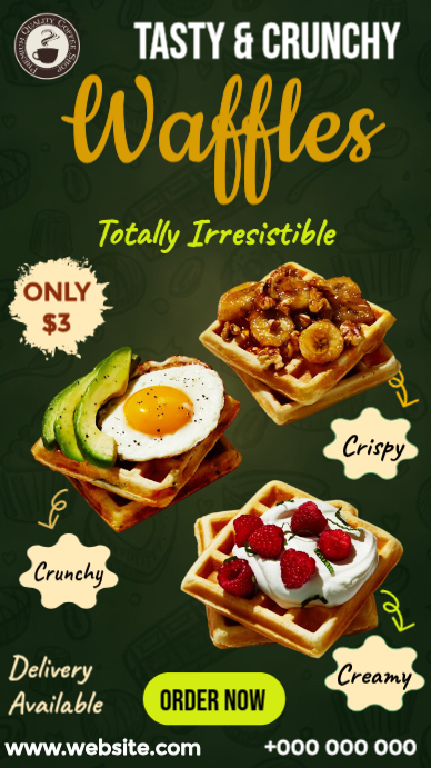Waffles Promotion Template | PosterMyWall
