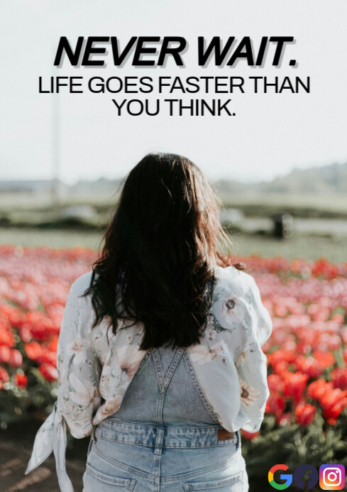 Plantilla de WAIT AND THINK QUOTE TEMPLATE | PosterMyWall