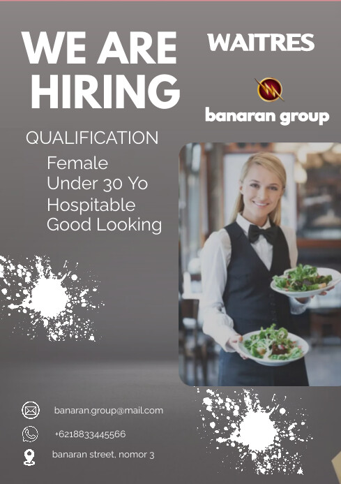 Waitres Template | PosterMyWall