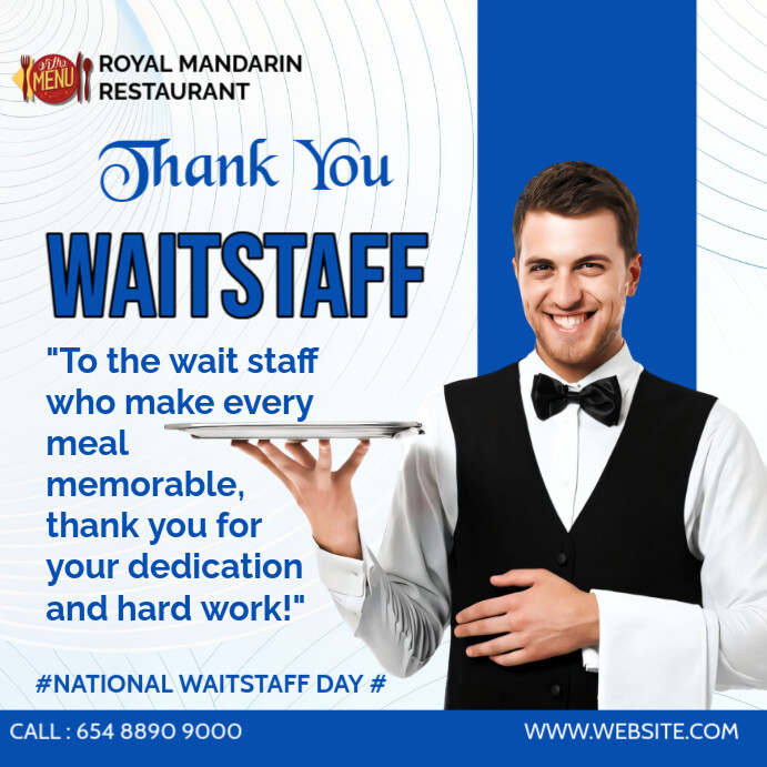 Copy of Waitstaff day | PosterMyWall